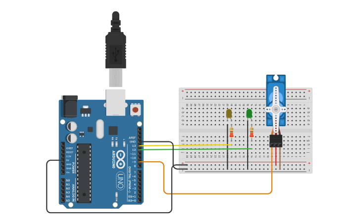 Circuit Design Servomotor Con Arduino Tinkercad