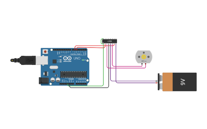 Circuit Design Dc Motor Speed Control Via Pwm Pulse Width Modulation Tinkercad