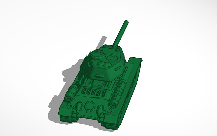 3D design T-34 Tank - Tinkercad