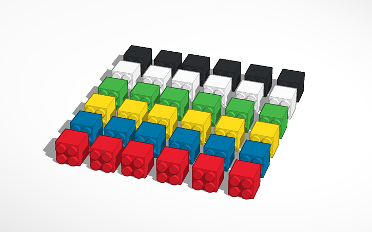 3D design 36 Lego pieces | Tinkercad