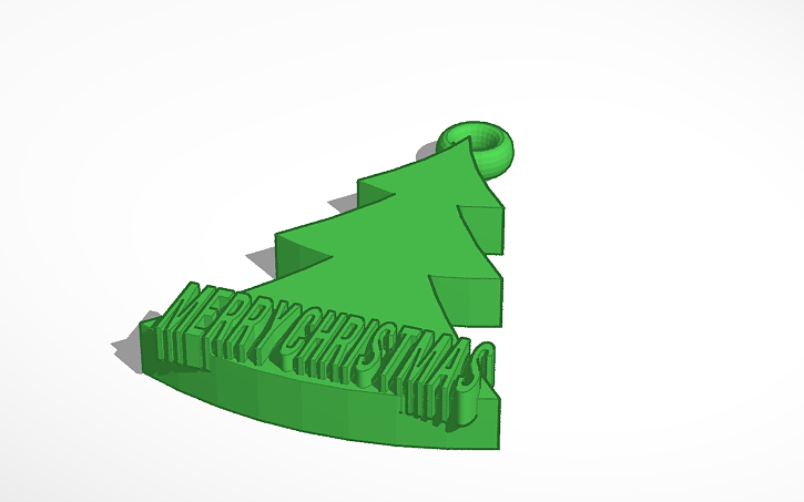 3D design Merry Christmas Tree | Tinkercad