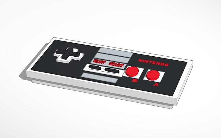 3D design nintendo NES controller - Tinkercad