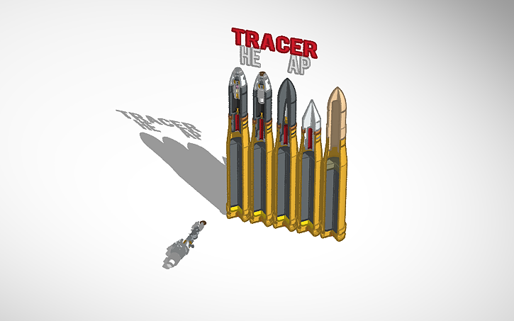 3D design WWII german 20mm 20x138B Solothurn Tracer AP HE Training ...