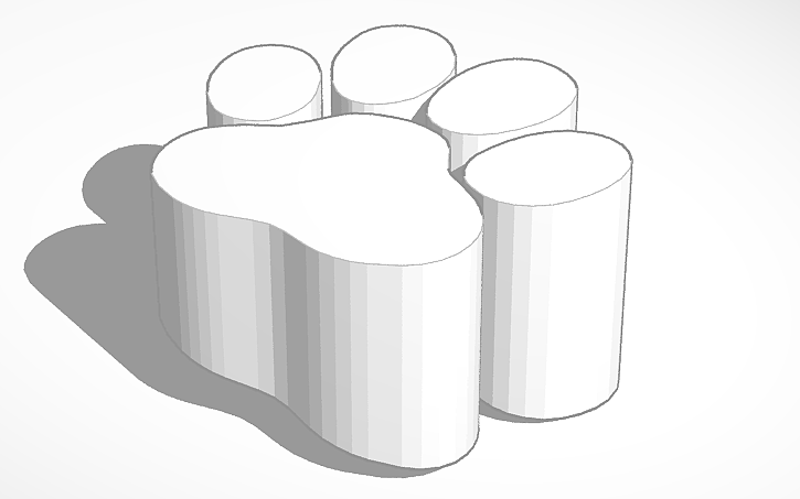 3D design Copy of paw - Tinkercad