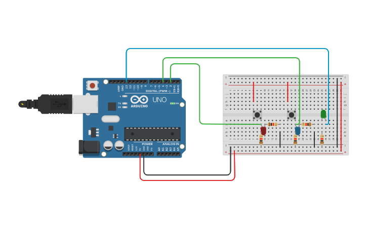 Circuit design XNOR GATE - Tinkercad