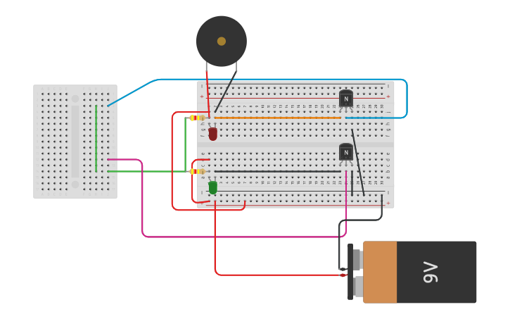 Circuit design Water level indicator | Tinkercad