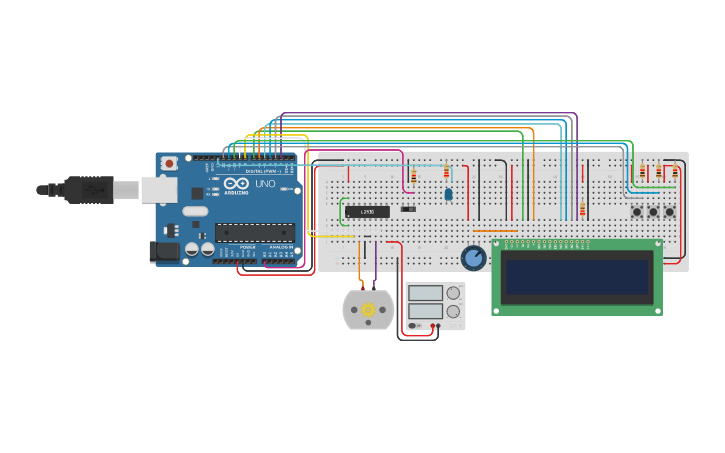 Circuit design Rain Gauge V1 - Tinkercad