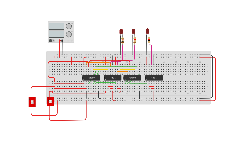Circuit Design Asynchronous Up Down Tinkercad