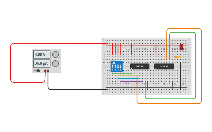 Circuit design (AxB)+(CxD) | Tinkercad