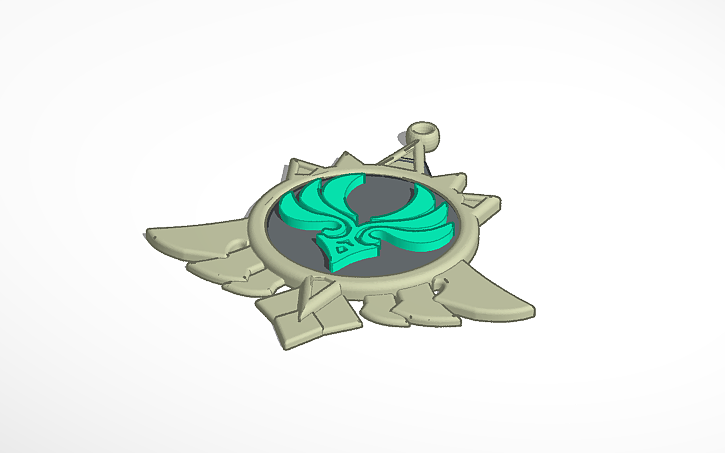 3D design Genshin Impact Anemo keychain - Tinkercad