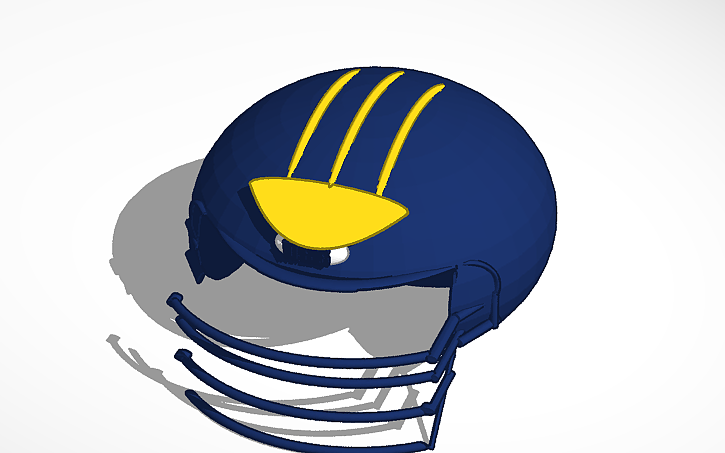 3D design Cale-Michigan football helmet | Tinkercad
