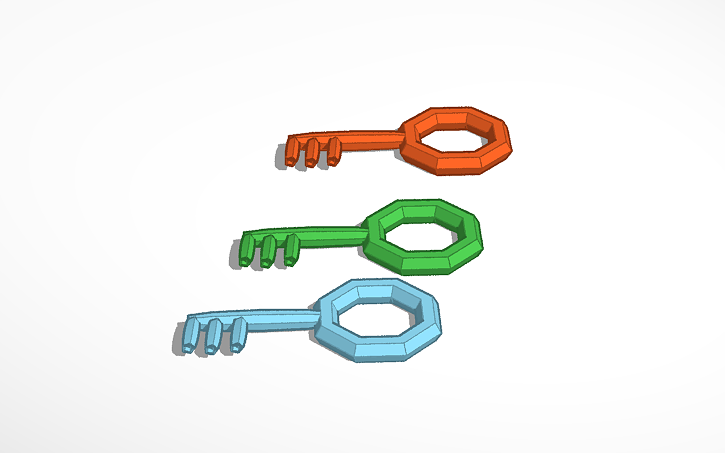 3D design The 3 Keys | Tinkercad