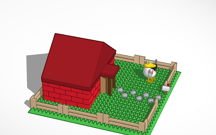 3D design farm house - Tinkercad