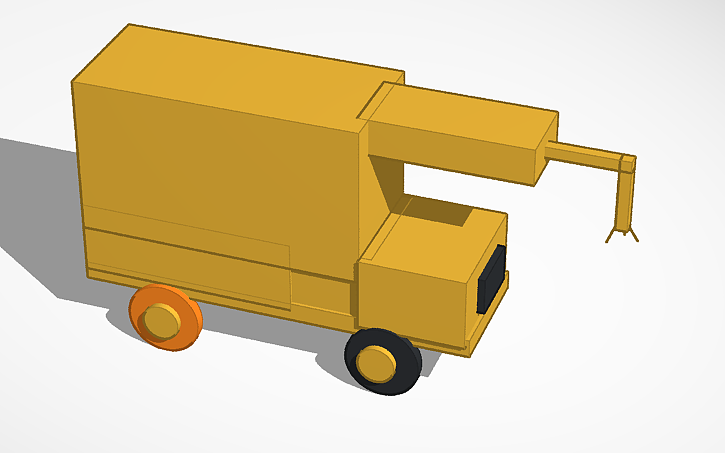 3D design Car with electronic hand - Tinkercad