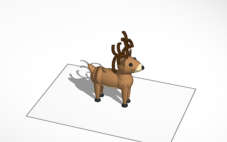 3D design ~ Deer Miniature - Tinkercad