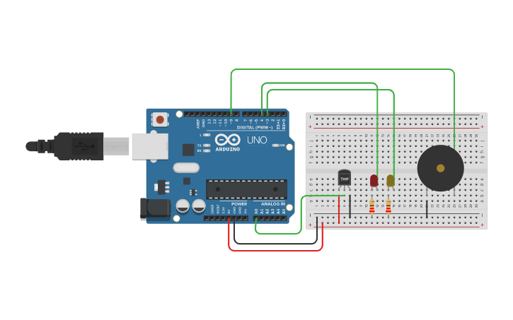 Circuit design Sensor Suhu TMP36 | Tinkercad