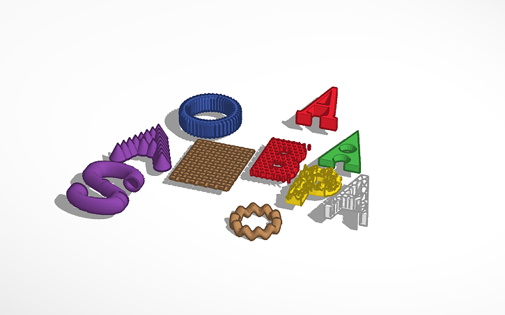 3D design Letterforms | Tinkercad