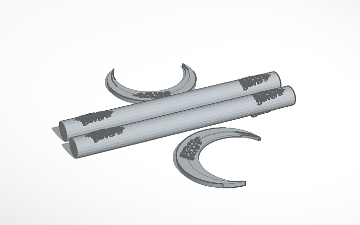 3D design Moon knight weapons | Tinkercad