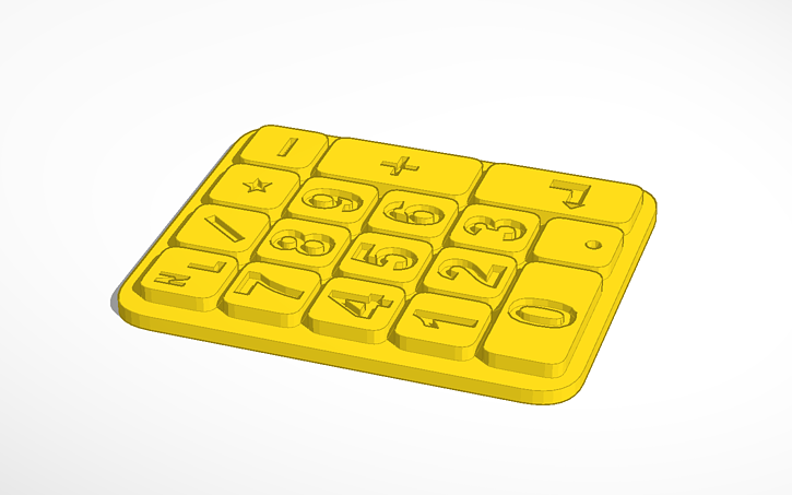 3D design Keypad - Tinkercad