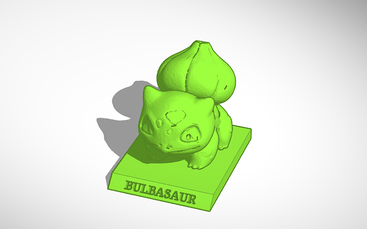 3D design Bulbasaur With Stand - Tinkercad