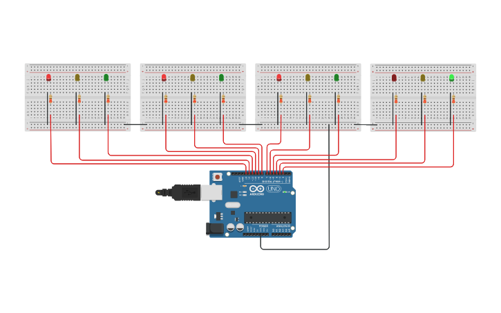 Membuat Simulasi Lampu Lalu Lintas Autocad Tinkercad