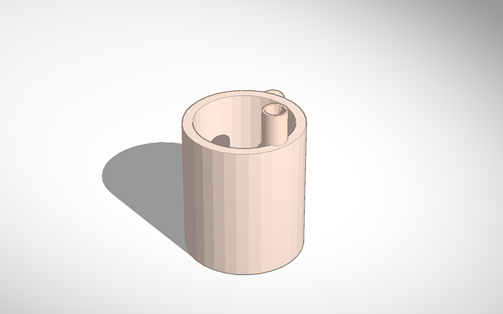 3D design mug with straw - Tinkercad