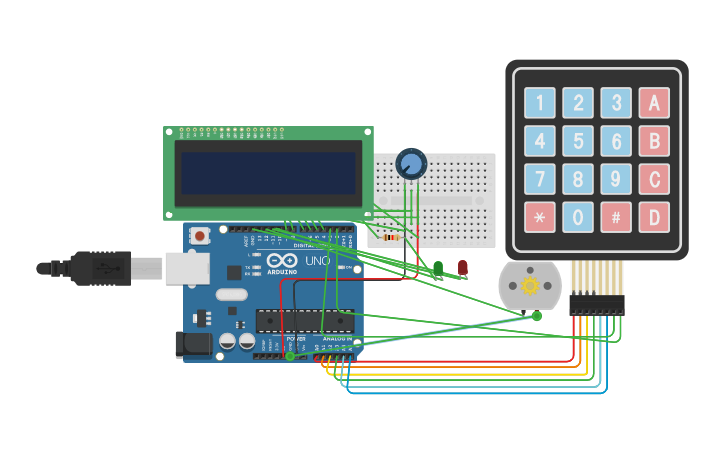 Circuit design DOOR LOCK - Tinkercad