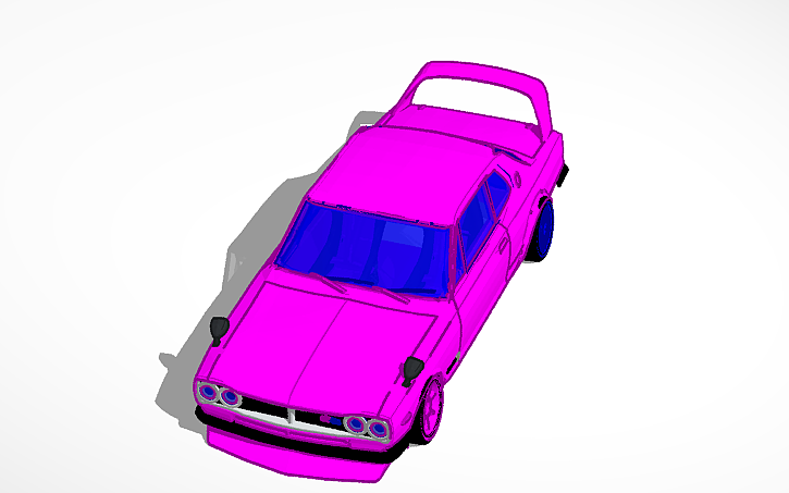 3D design Nissan Skyline 2000 GT-R Custom Build - Tinkercad