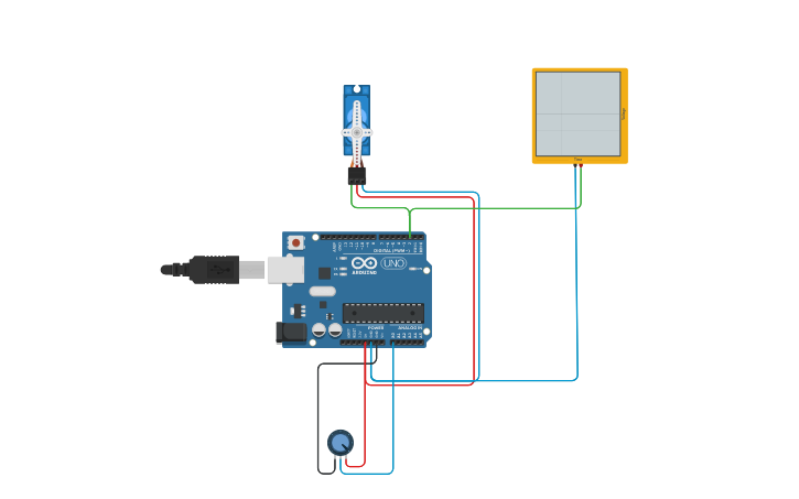 Circuit Design Arduino Uno Servo 1 Tinkercad