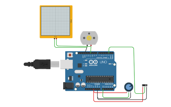 Circuit design ADC | Tinkercad