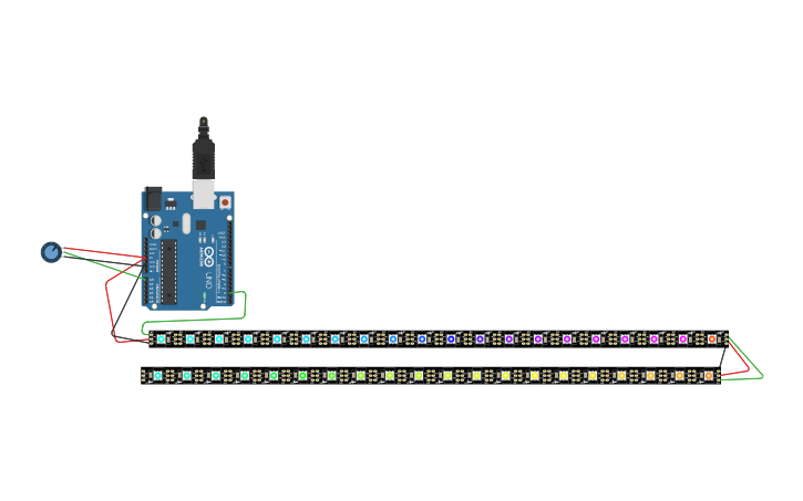 Circuit design Neopixel project | Tinkercad