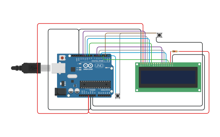 Circuit Design Arduino Lcd Game Tinkercad