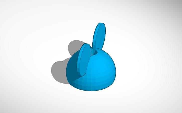 3D design Mickey straw topper - Tinkercad