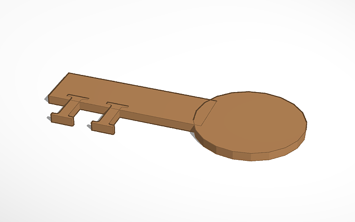 3D design Bronze key - Tinkercad