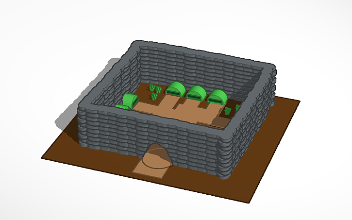 3d Design Army Base Tinkercad