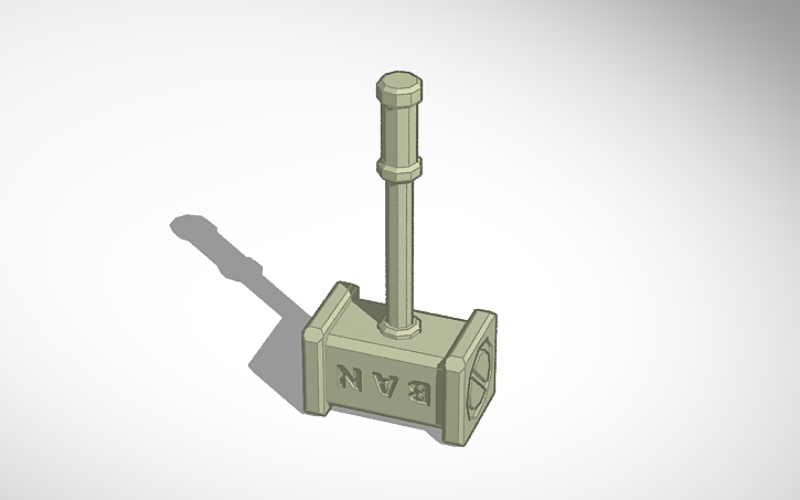 3D design Ban hammer - Tinkercad