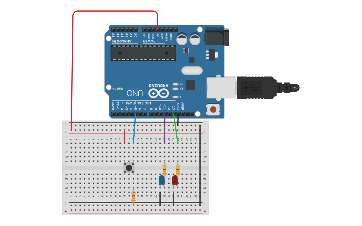 Circuit design 401M Ciclo IF-ELSE - Tinkercad