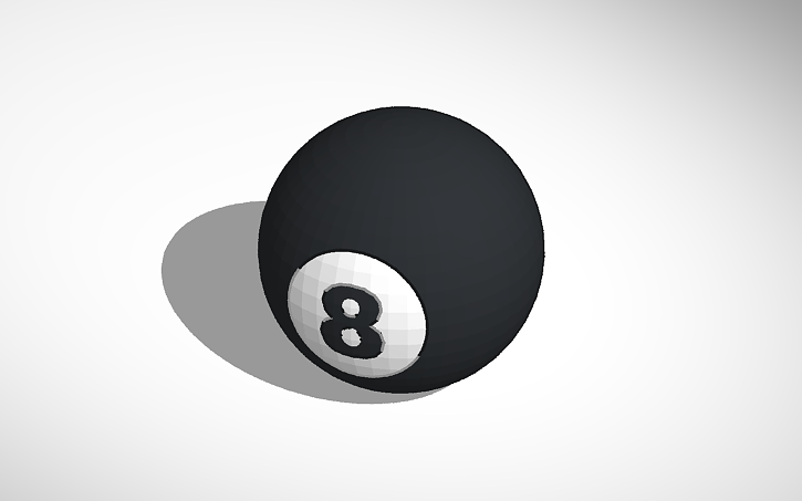 3D design Magic 8 ball - Tinkercad
