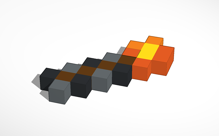 3D design Terraria Torch - Tinkercad