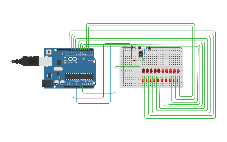 Circuit Design Эксперимент 15 Комнатный термометр Tinkercad