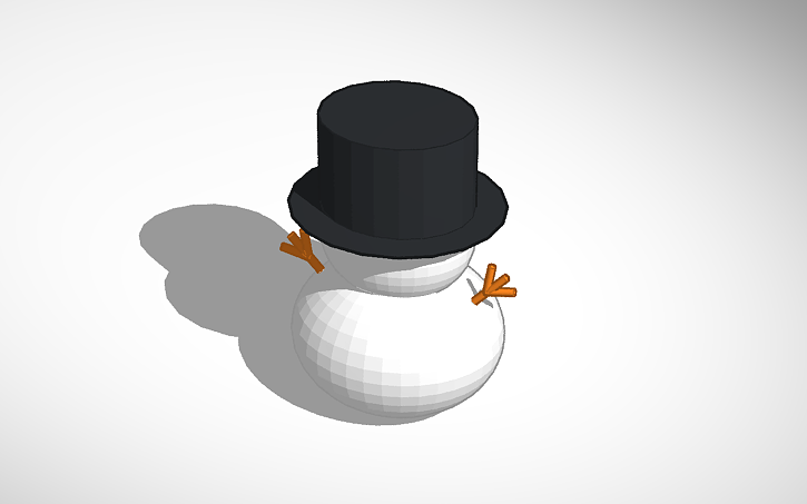 3D design A snowman | Tinkercad
