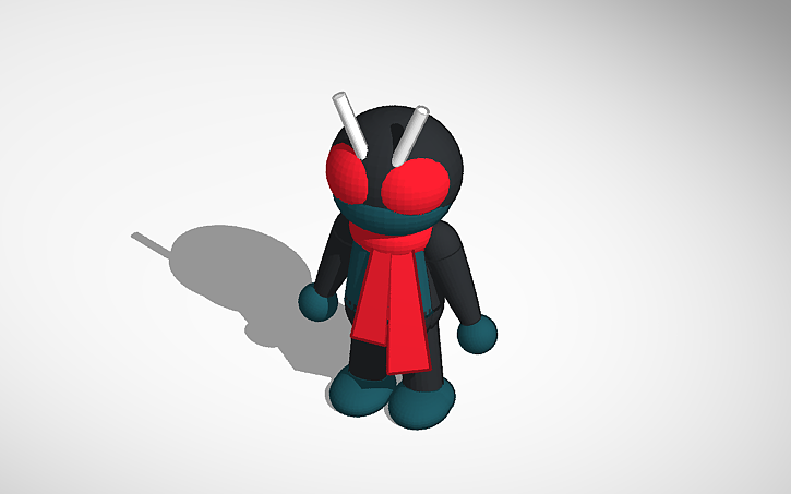3D design Chibi Kamen rider - Tinkercad