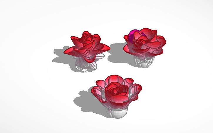 3D design flowers - Tinkercad