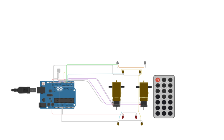 Circuit design Carro Via IR - Tinkercad