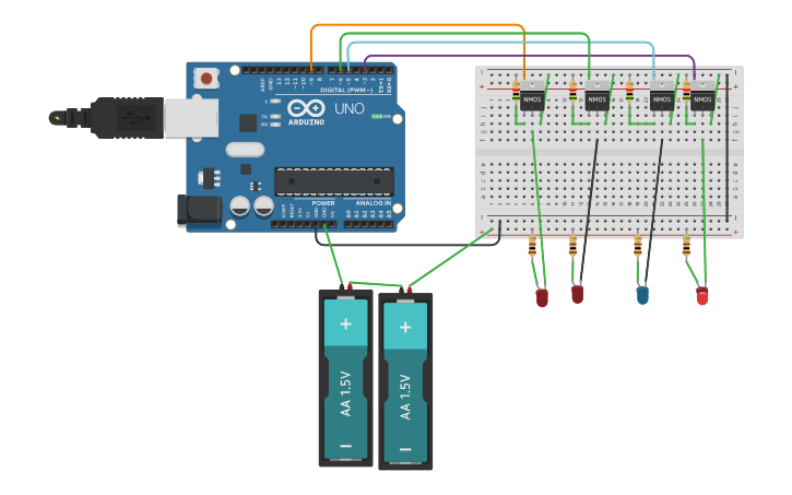 Circuit design LED Power Panel - Revised - Tinkercad