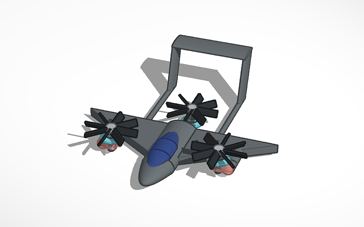 3D design RC Convergence fighter VTOL - Tinkercad