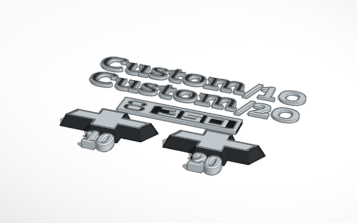 3d Design 67 72 C10 And C20 Badges Tinkercad