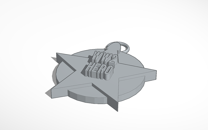 3D design WW2 Medal - Tinkercad