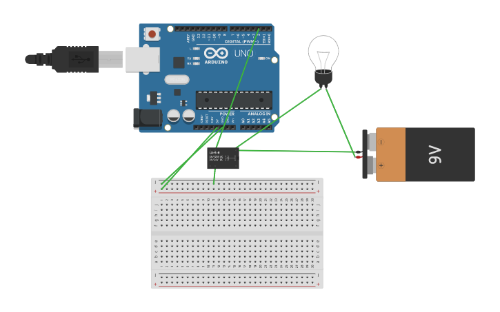 Circuit design relay - Tinkercad