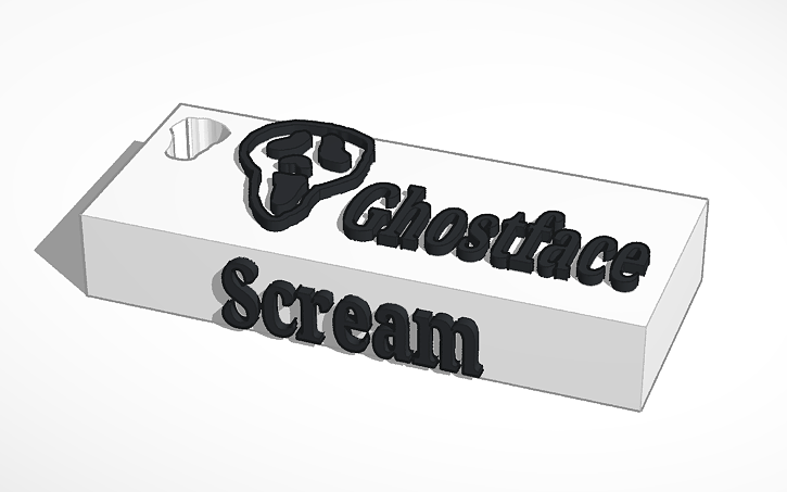 3D design Copy of Keychain 5 - Ghostface - Tinkercad